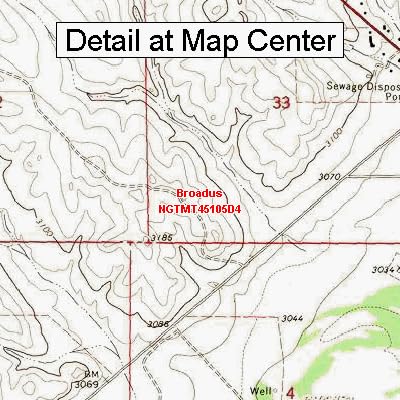 Amazon.com : USGS Topographic Quadrangle Map - Broadus, Montana (Folded ...
