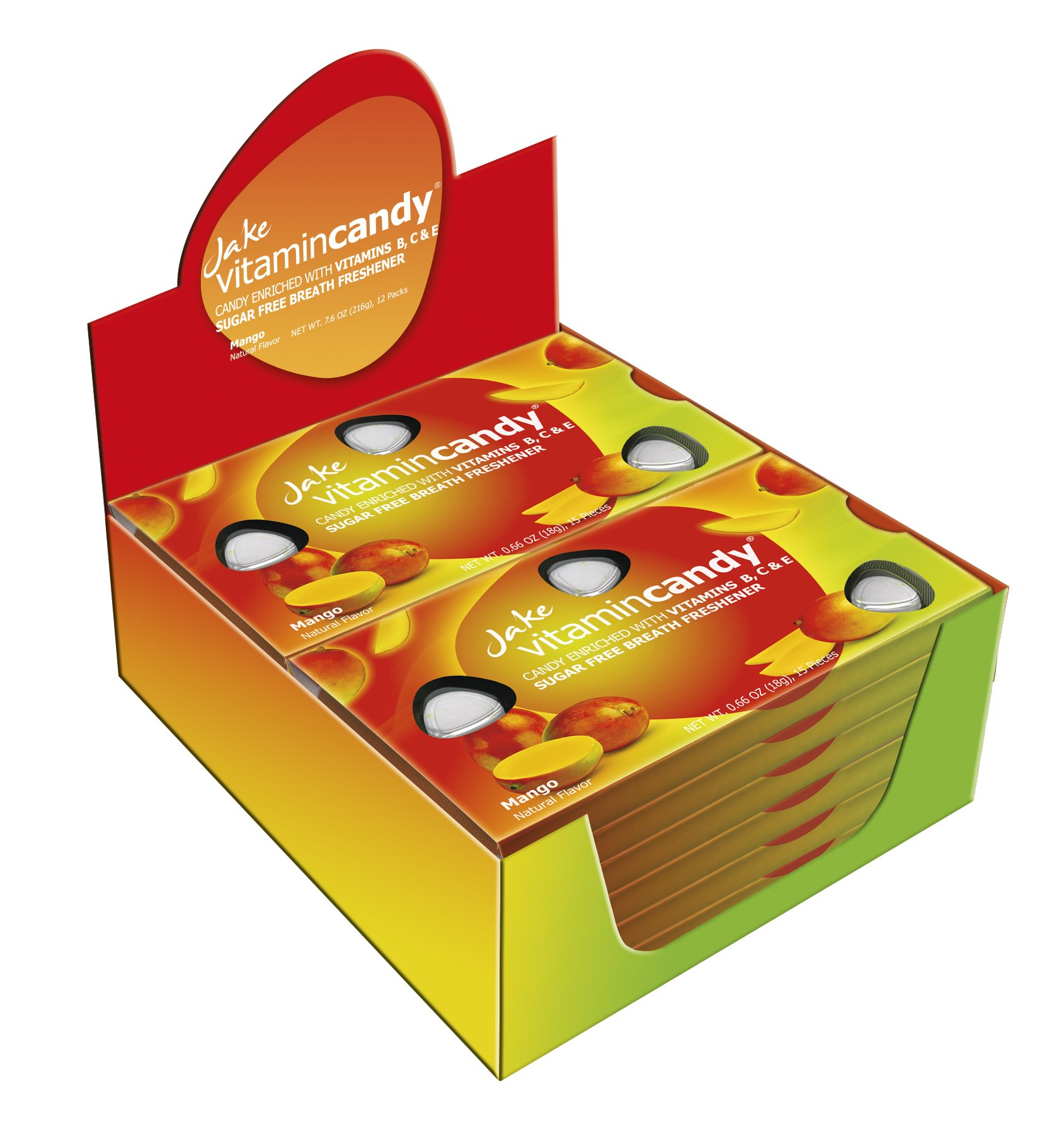 Amazon.com : Jake Vitamincandy Green Tea Lime, 12 Count (Pack of 12 ...