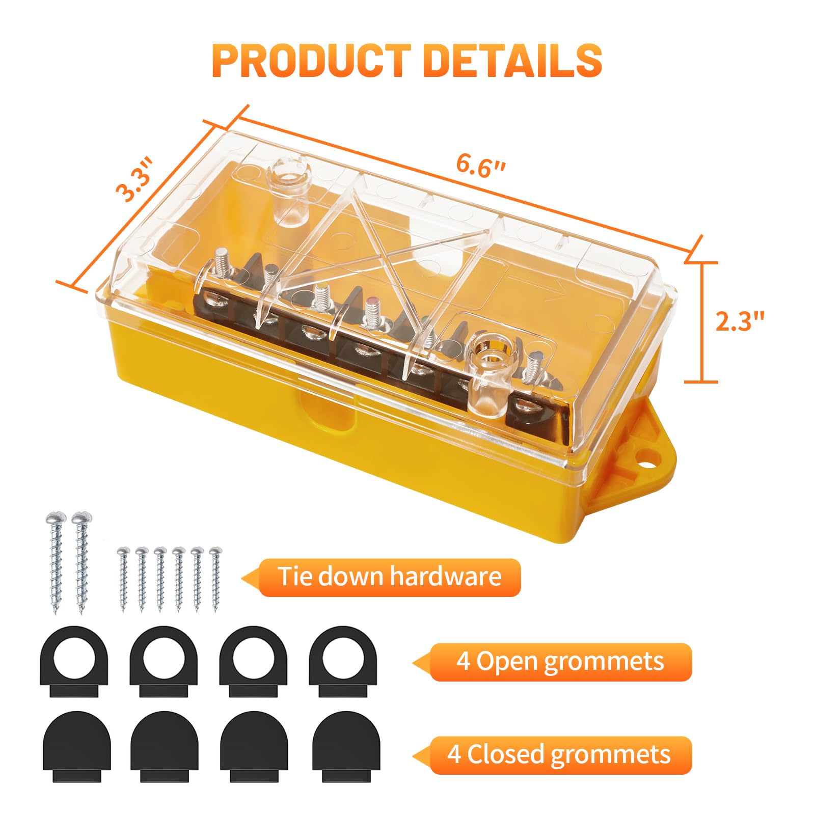 Mua MECMO 7 Way Plug Inline Trailer Cord 8Ft, 7 Gang Junction Box ...