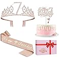 Amazon.com: 7th Birthday Decorations for Girl with Sash and Tiara ...