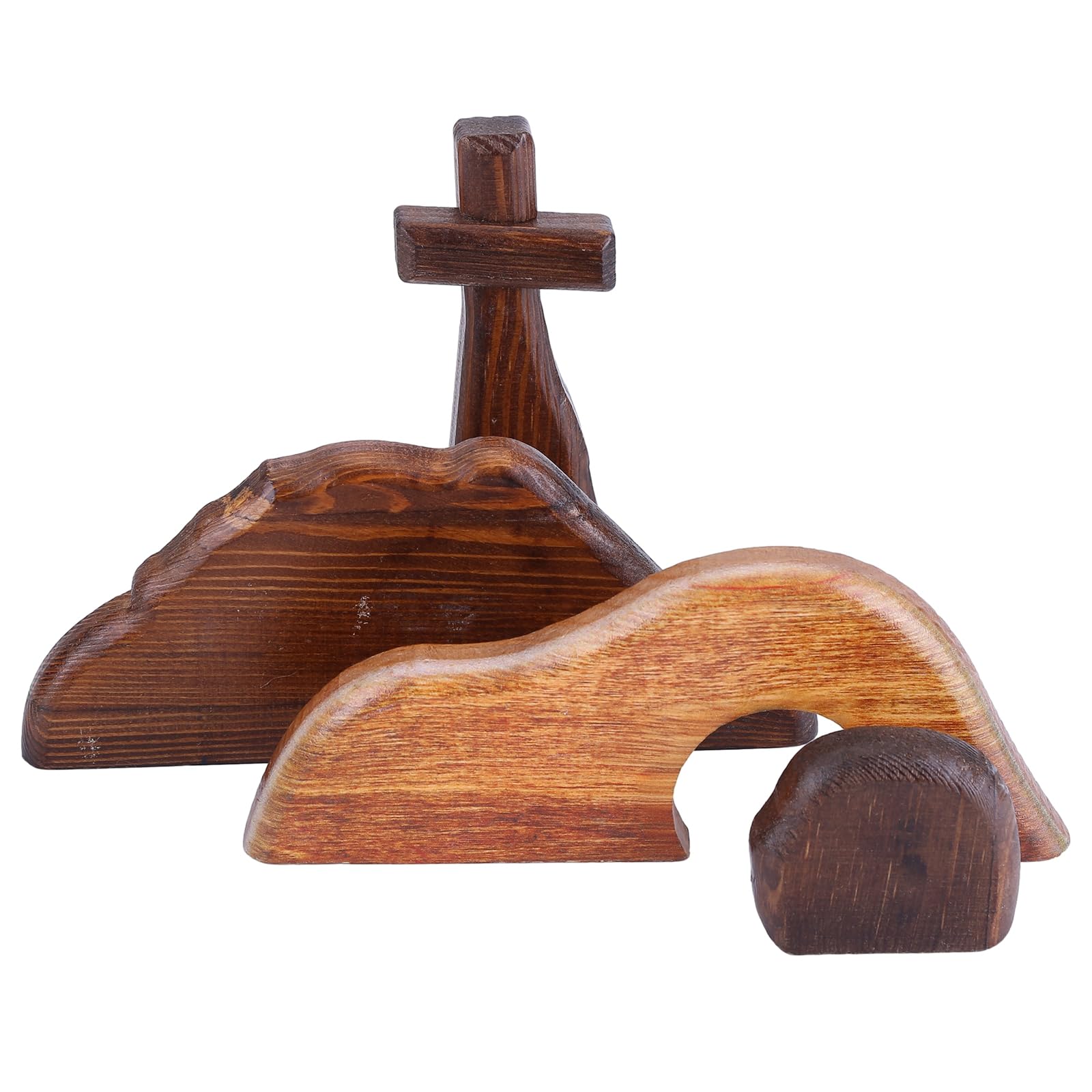 DZX The Empty Tomb Easter Scene and Cross, Wooden Plus Thick Easter ...