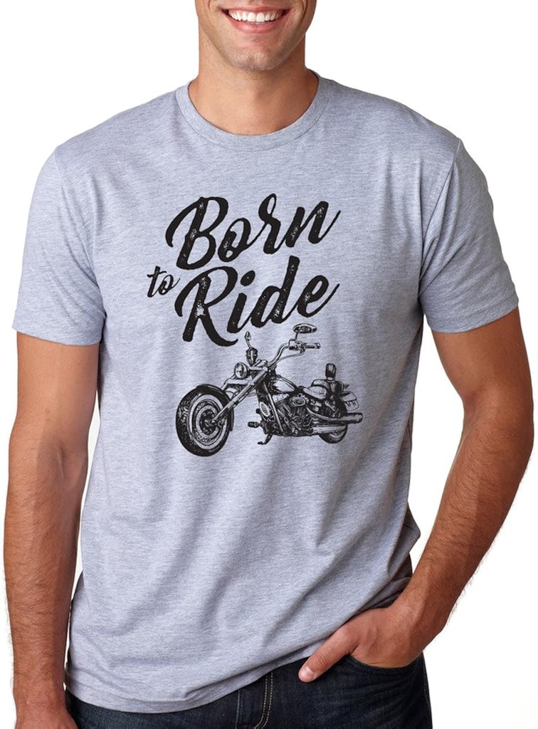 SignatureTshirts Men's T-Shirt Born to Ride 90% Cotton 10% Poly Tee ...