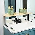 Amazon.com: Over the Sink Shelf for Tall Faucet - Space-Saving Bathroom ...