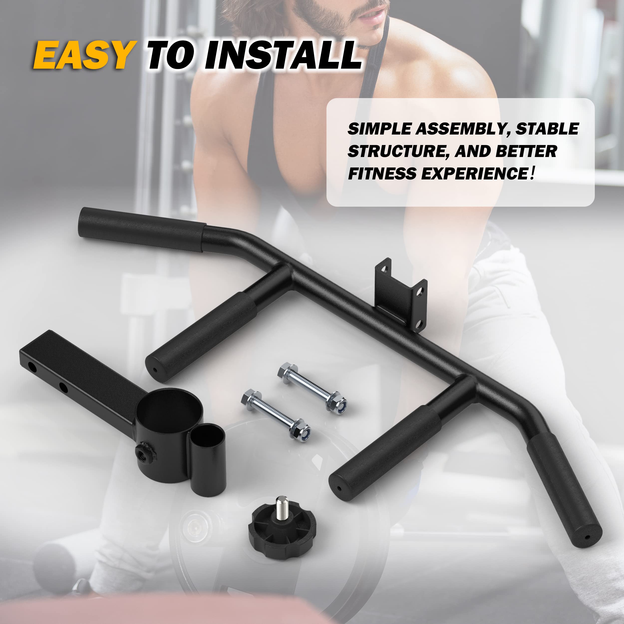 Mua T Bar Row Multi-Grip Handle Bar Attachment with Rubber Grip For ...