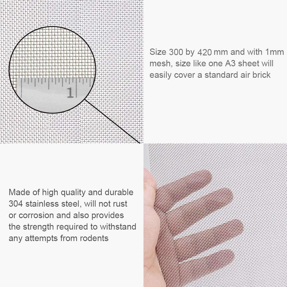 Rodent Mesh NACTECH 304 Stainless Steel Woven Wire Mesh Metal Insect ...