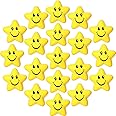Amazon.com: 20 Pieces Star Smile Face Stress Balls Star Mini Foam Smile ...