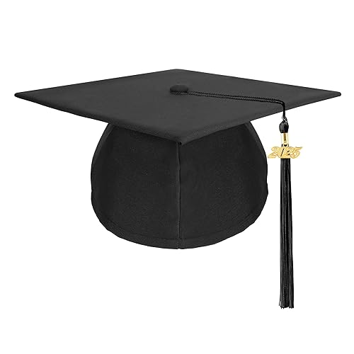 Luktastic Graduation Cap - Black Cap with 2024 Tassel and Gold Charm ...