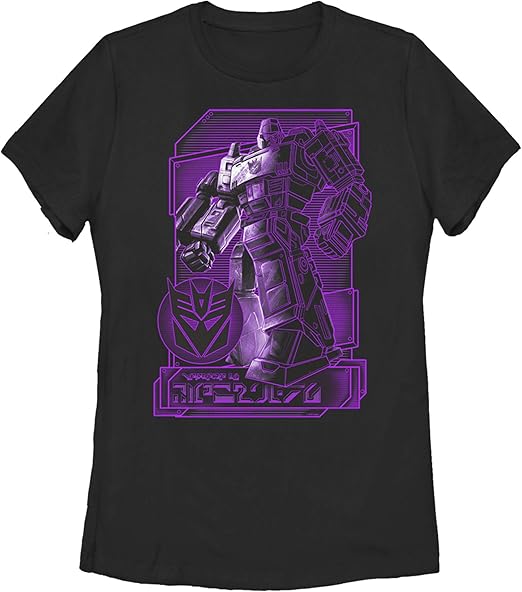Amazon.com: Women's Transformers Megatron Digital Outline T-Shirt: Clothing