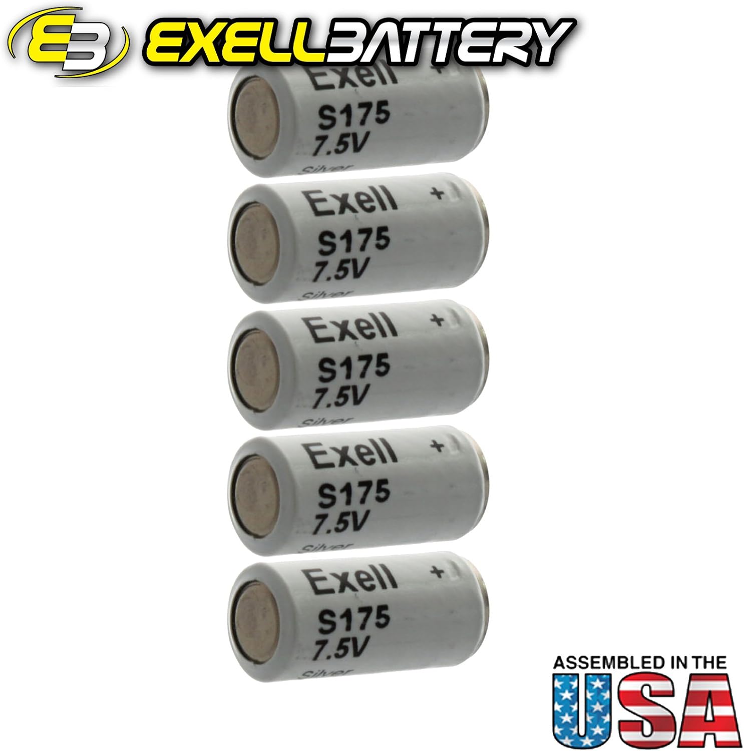 Amazon.com: 5pc Exell S175 Silver Oxide 7.5V Battery TR175S, MN175 ...