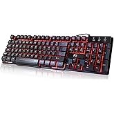 Amazon.com: Rii RK100+ Multiple Color Rainbow LED Backlit Large Size ...