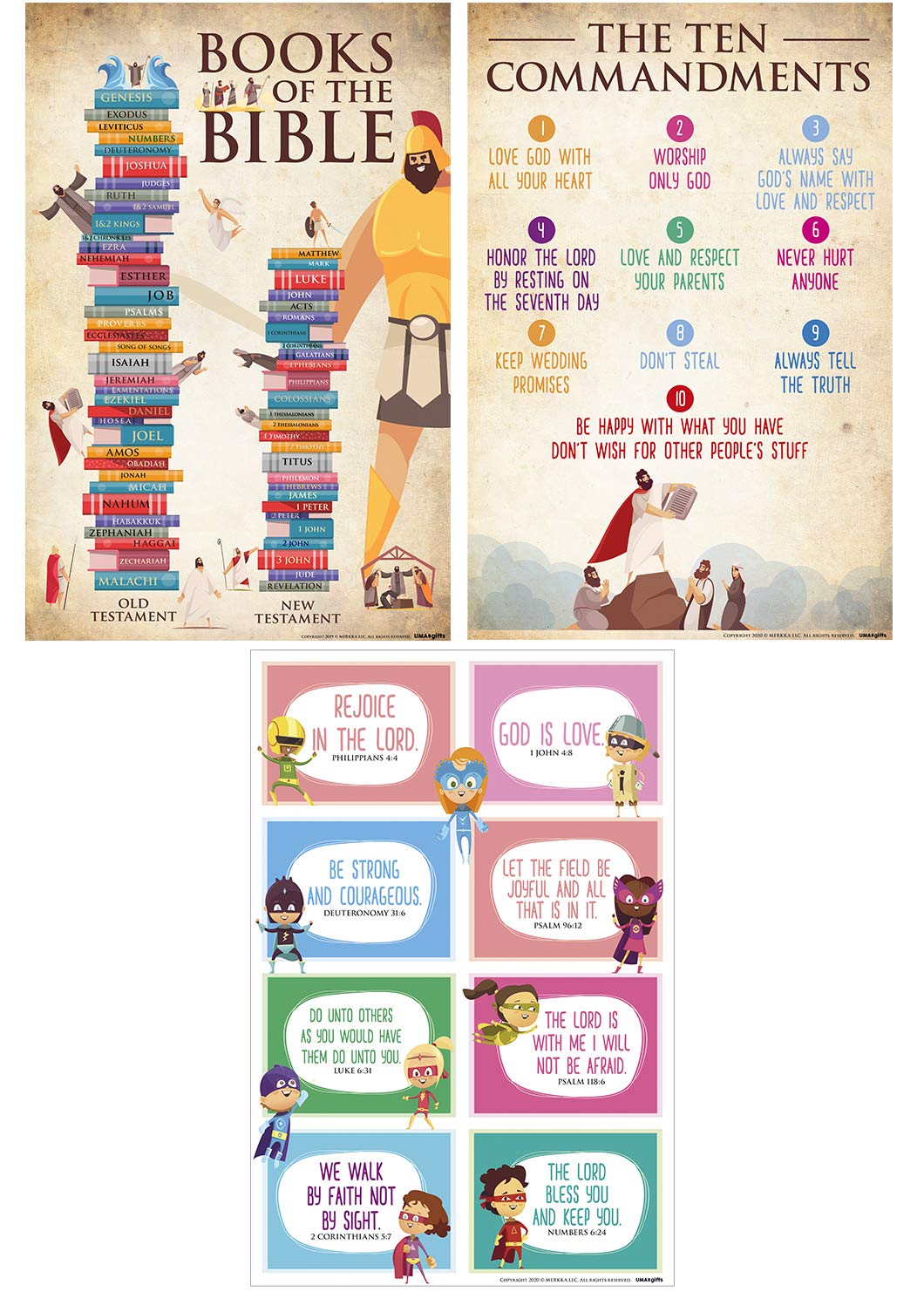 Uma Gifts Bible Posters For Kids Set Of 3 Books | Desertcart Sri Lanka