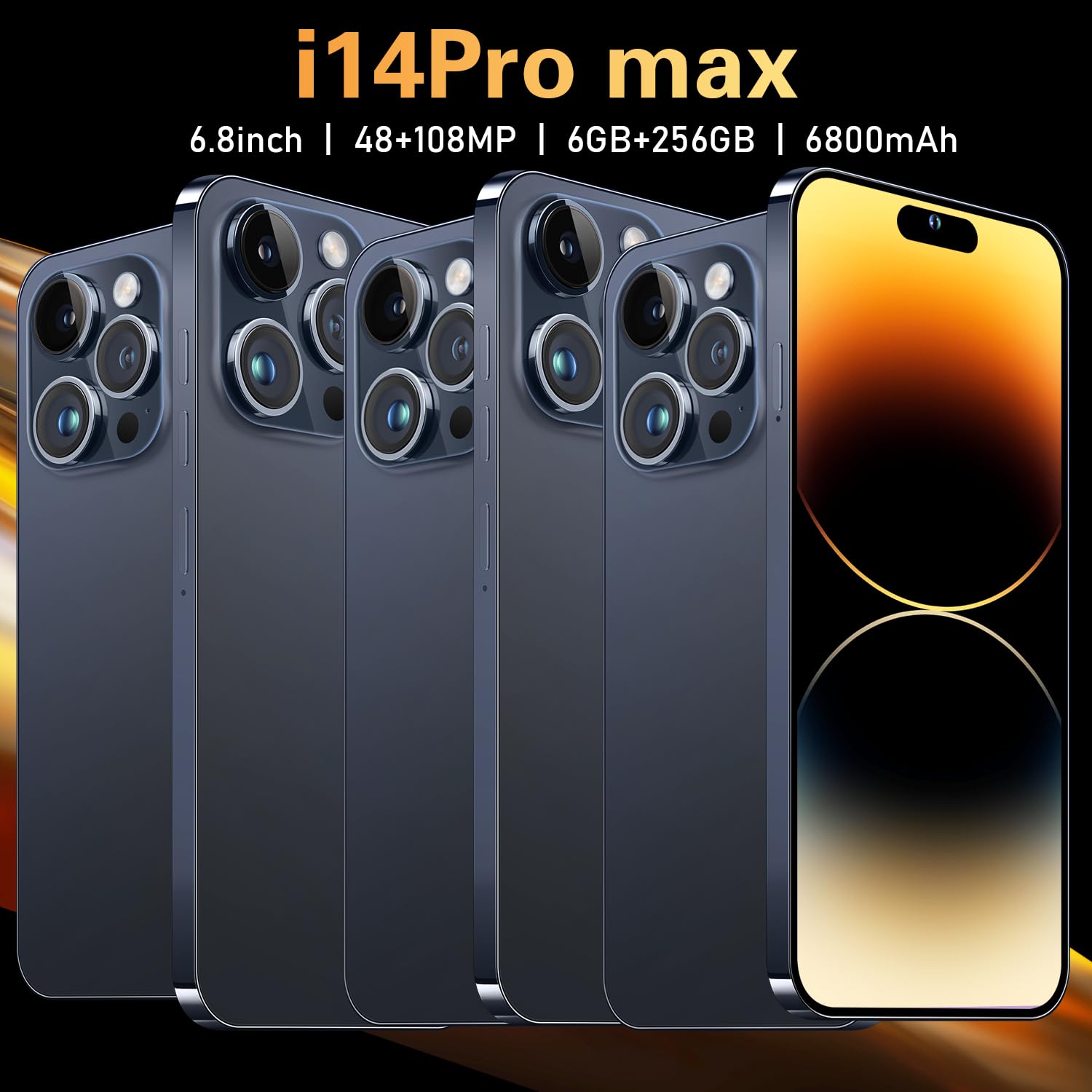 A14 Pro Max 5G Unlocked Smartphone,6GB+256GB, For Android 13, 6.8" FHD ...