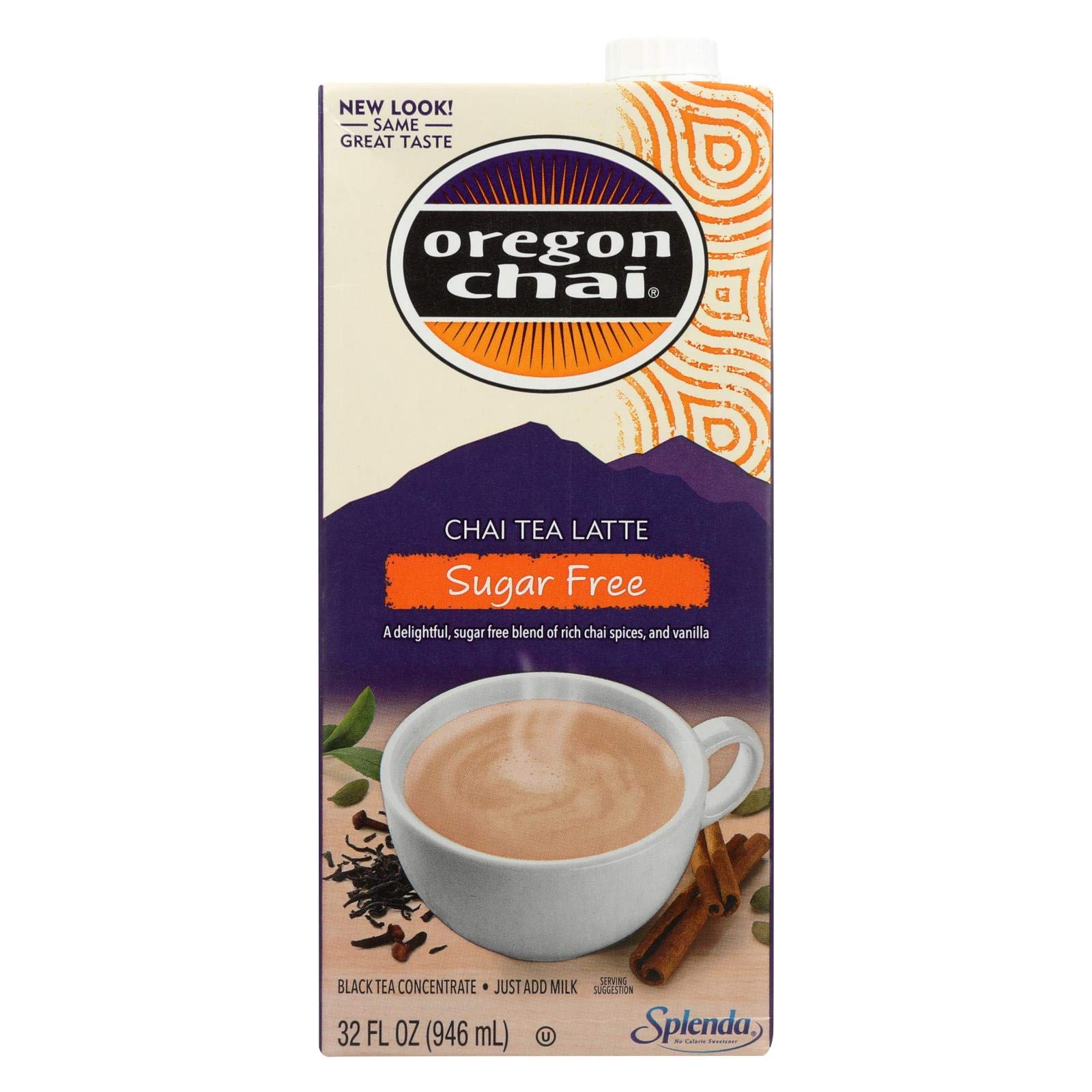 Oregon Chai, Sugar Free Original Chai Tea Latte Concentrate, 32 fl oz 4 ...