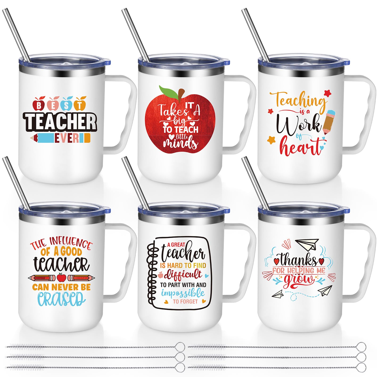 Maxcheck 6 Pcs Teacher Appreciation Mugs Bulk Thank You Teacher ...