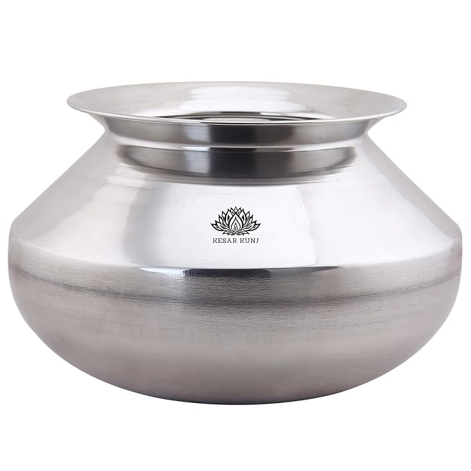 Buy KESAR KUNJ Stainless Steel Patili/Matki/Handi for Cooking Serving ...