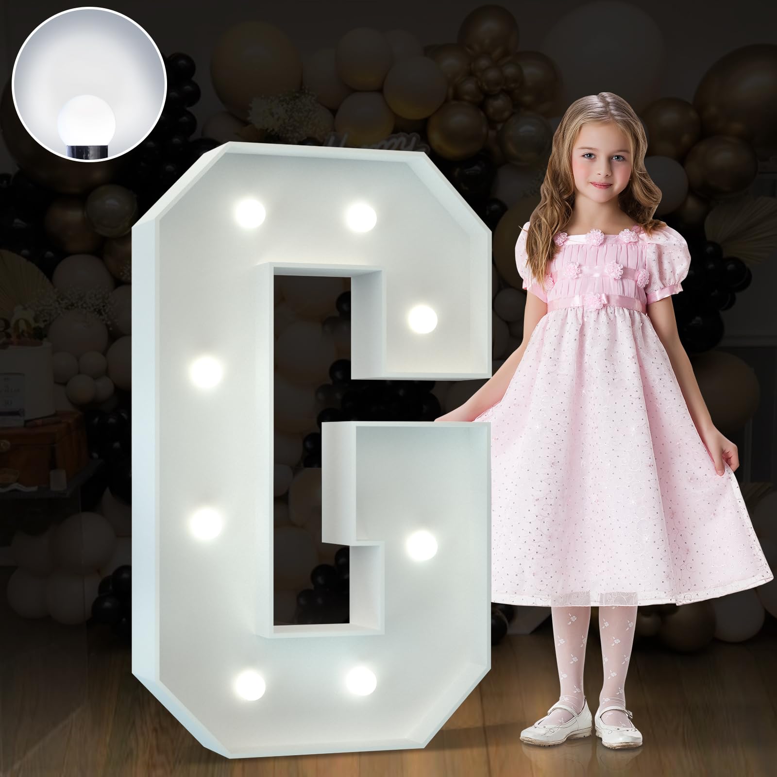 imprsv 3FT Marquee Light Up Letters, Cool White Light Up Letters G ...