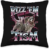 Amazon.com: Autism Funny Rizz Em With The Tism Meme Autistic Racoon T ...