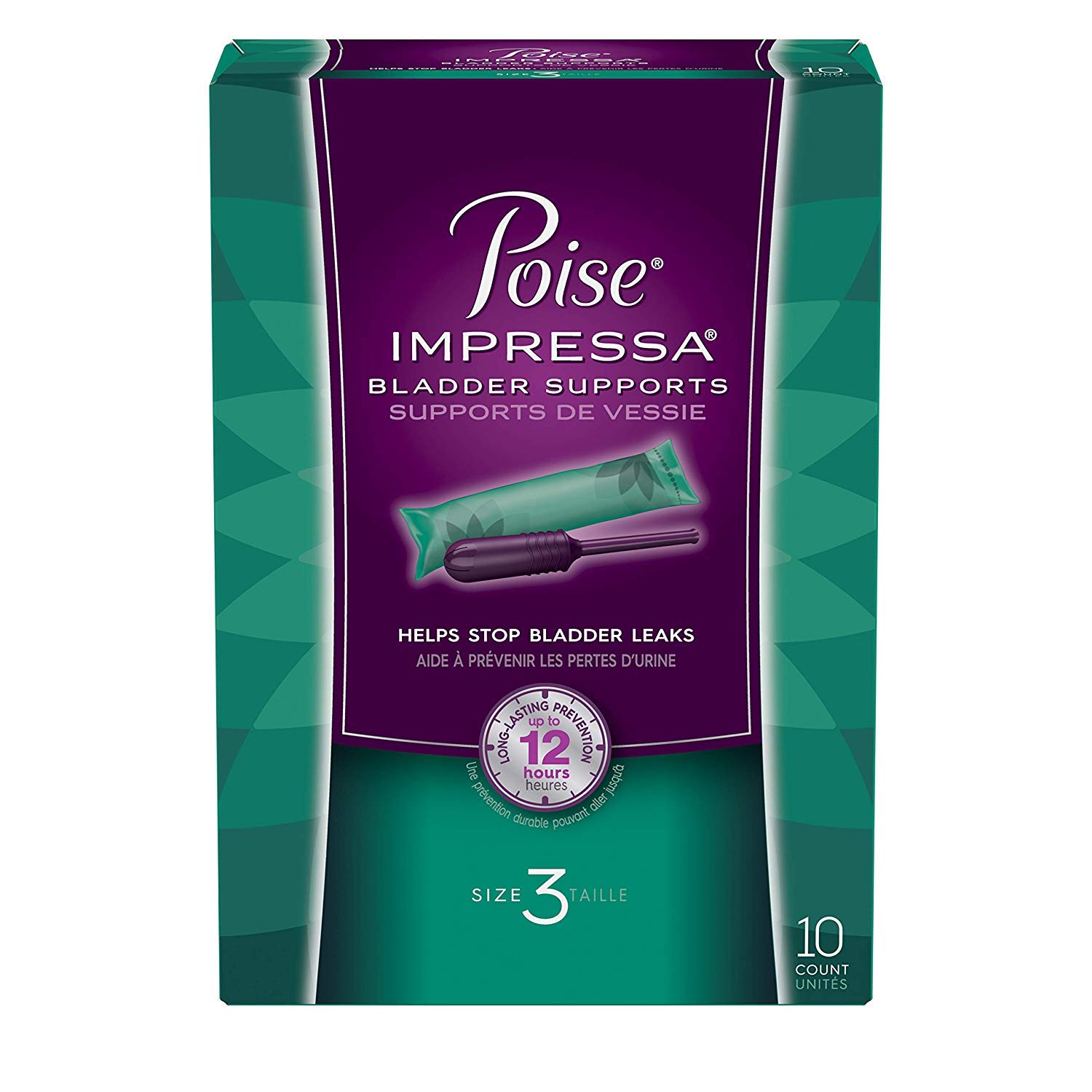 Amazon.com: Poise Impressa Incontinence Bladder Supports Size 3, 10 ...