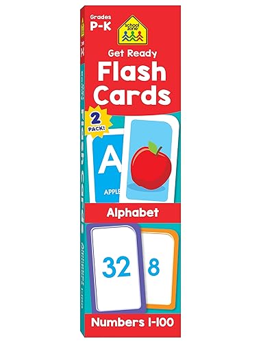 School Zone Get Ready Flash Cards Alphabet & Numbers 2-Pack: 112 Cards ...