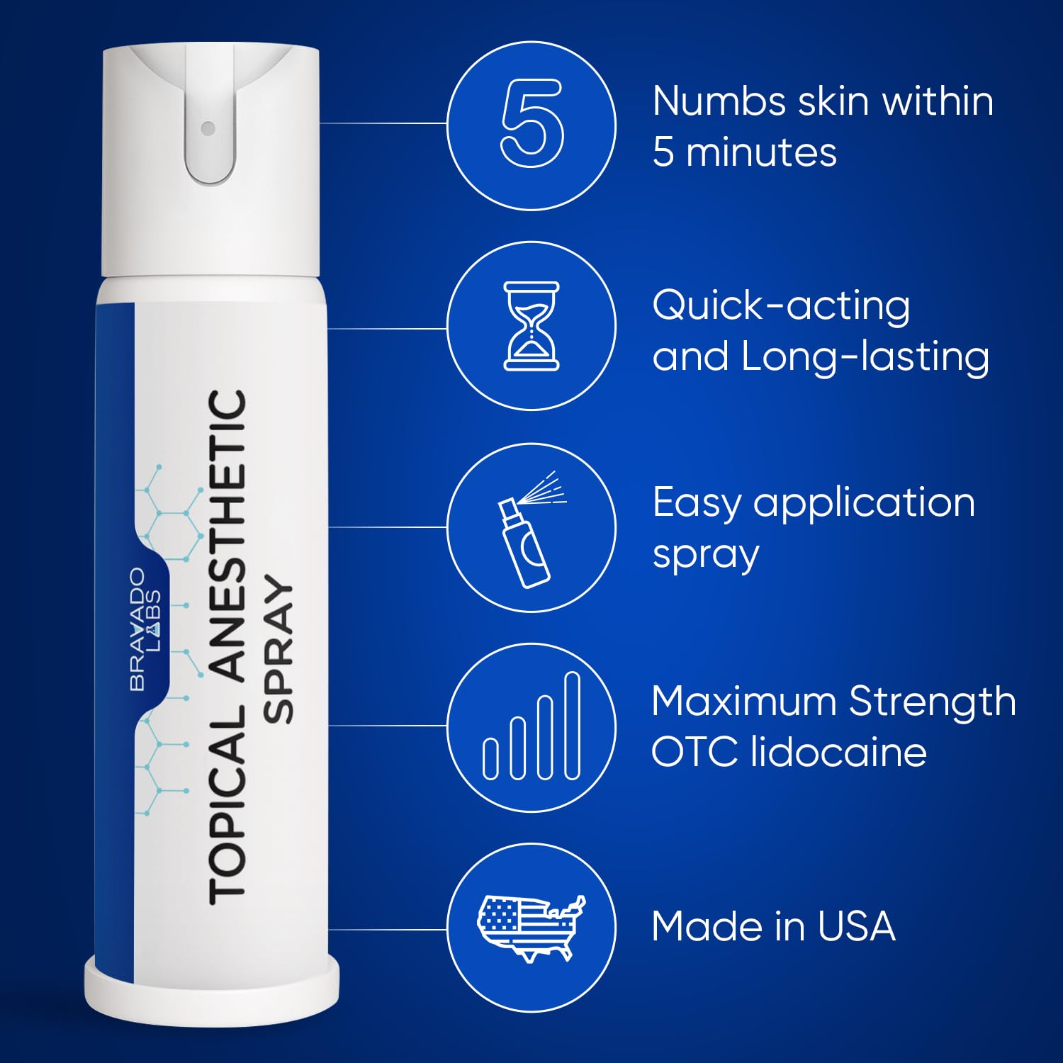 Mua Bravado Labs Numbing Spray - Anesthetic Numb Formula - Extra ...