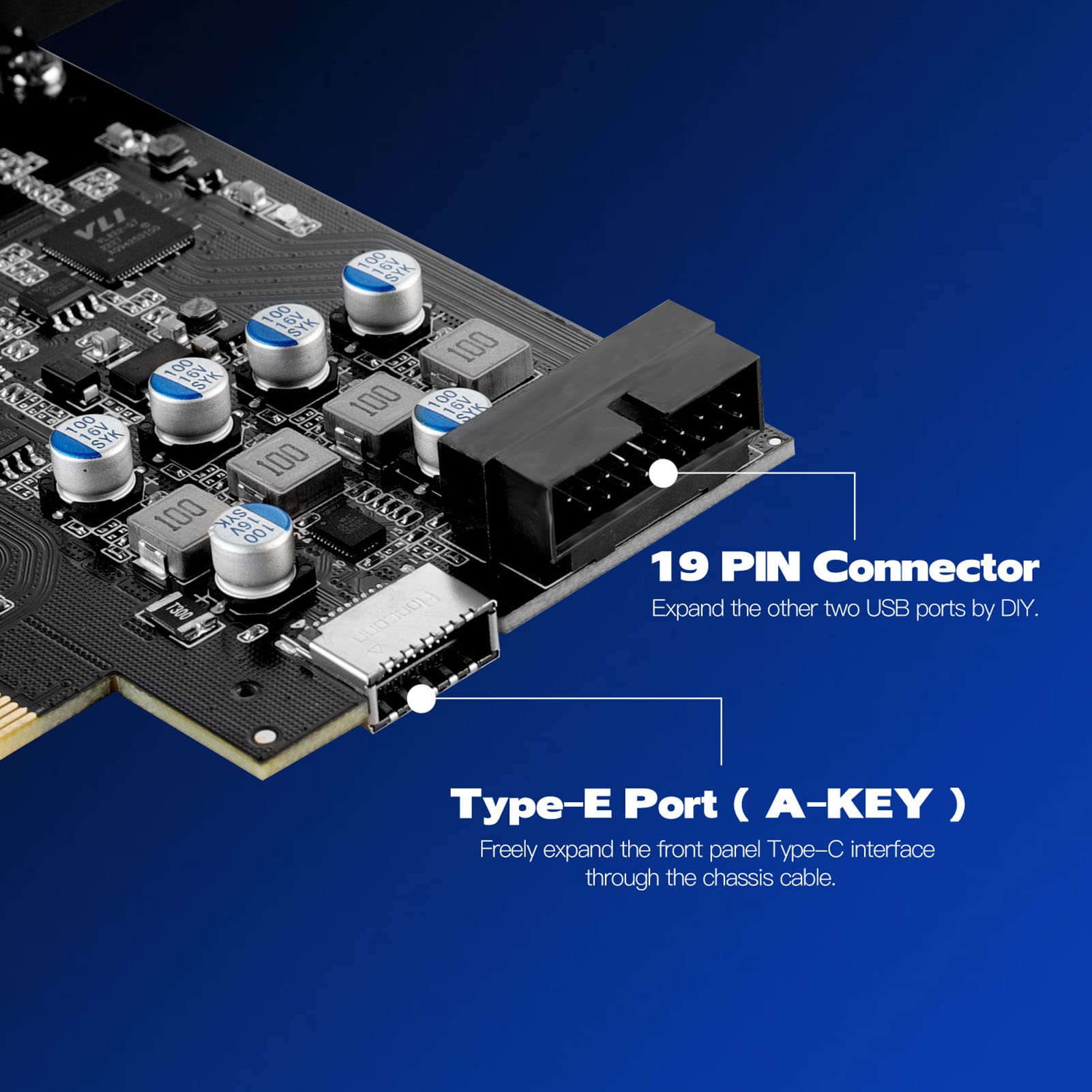 Mua 10Gbps PCIE USB C Card with Internal Type E to Type C and 19 Pin ...