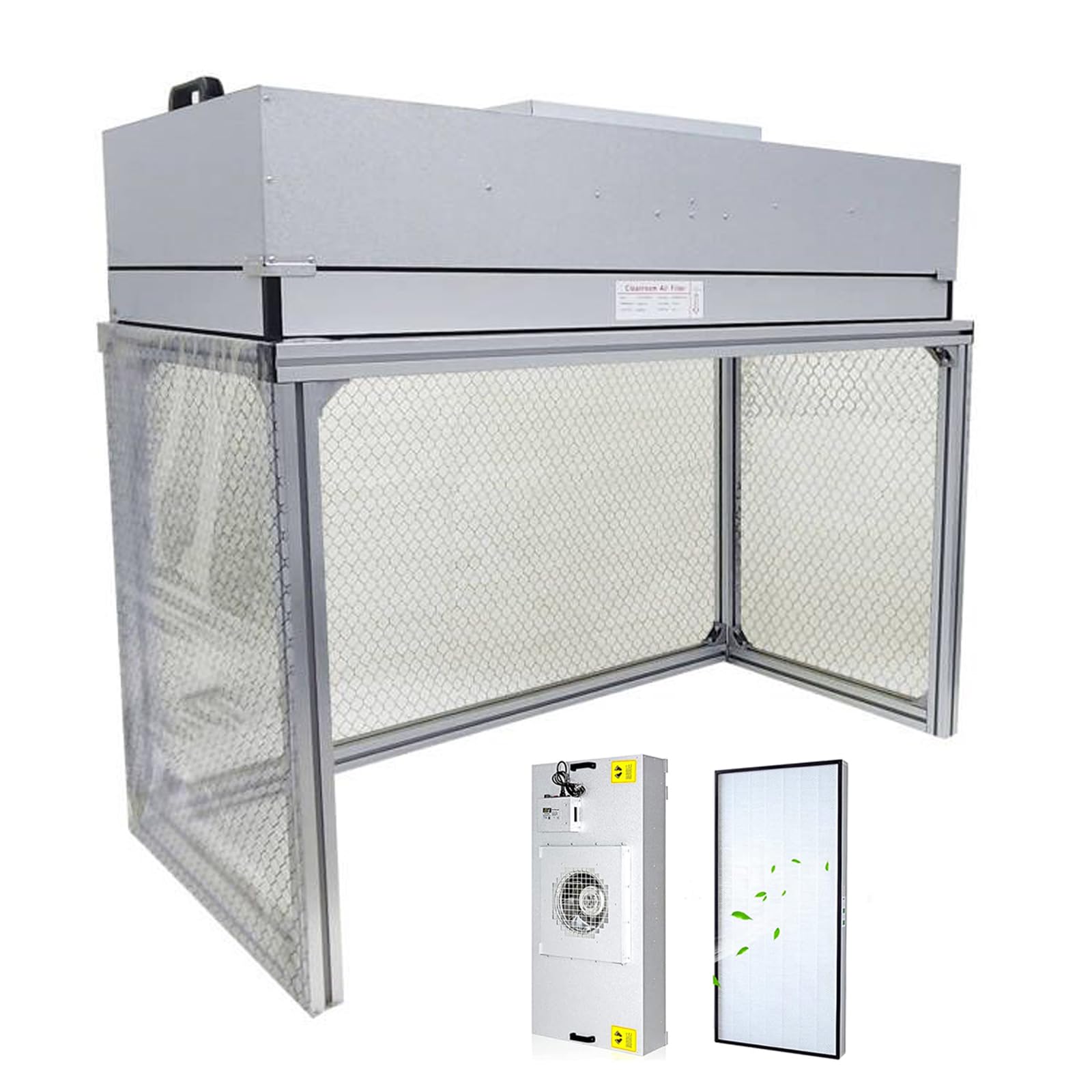 TECHTONGDA Vertical Laminar Flow Hood Air Flow Clean Bench Dust Free Room Workshop with HEPA ...