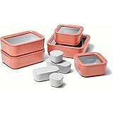 Amazon.com: Caraway Glass Food Storage Set, 14 Pieces - Ceramic Coated ...