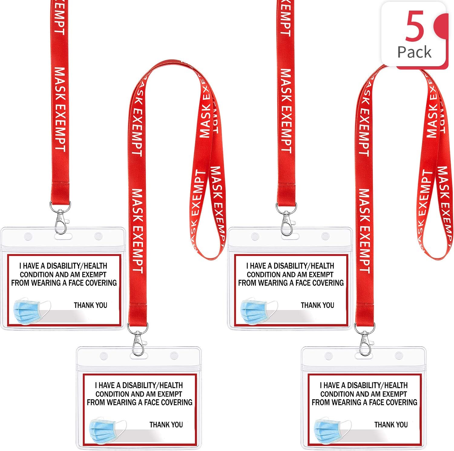 Health Exemption Card, Face Covering Exemption Travel ID Card Exemption ...