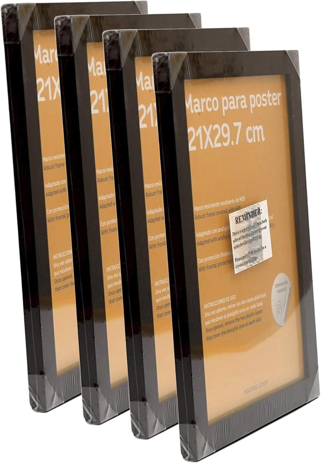 Nacnic Set of 4 Robust Classic photo frame to protect and display ...