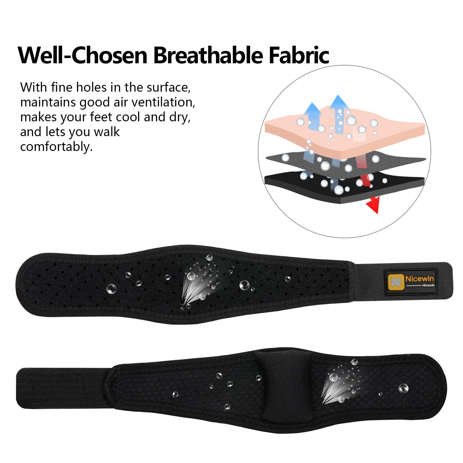 Arch Support Brace Adjustable Strap Snug Fit Cushions for Men Women ...