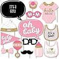 Amazon.com: Big Dot of Happiness Hello Little One - Pink and Gold Girl ...