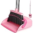Amazon.com: XXFLOWER Broom and Dustpan Set, Dustpans with Broom Combo for Home, Heavy Dust Broom ...