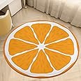 Amazon.com: MoBlinko Fruit Rug Orange Round Rug 3 Ft Circle Rug Carpet ...