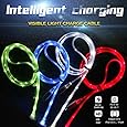 Led Lightning Cable, Foxnovo 2-in-1 Flowing LED Light Up IPhone Charger ...
