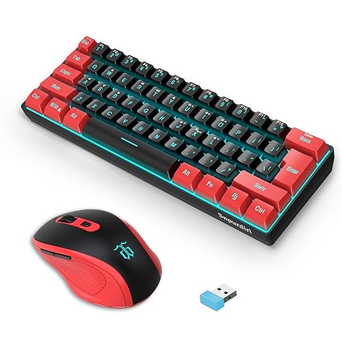 Snpurdiri 2.4G Wireless Gaming Keyboard and Mouse Combo, Include Mini ...