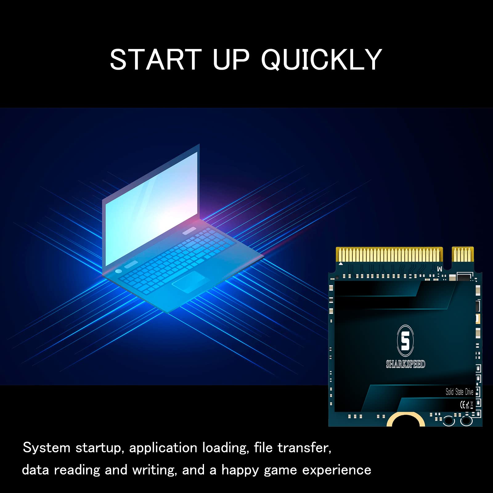 Mua S SHARKSPEED SSD M.2 2230 1TB NVME PCIe Gen 4.0x4 30mm 内蔵型 ゲームSSD Steam Deck ROG Ally ...