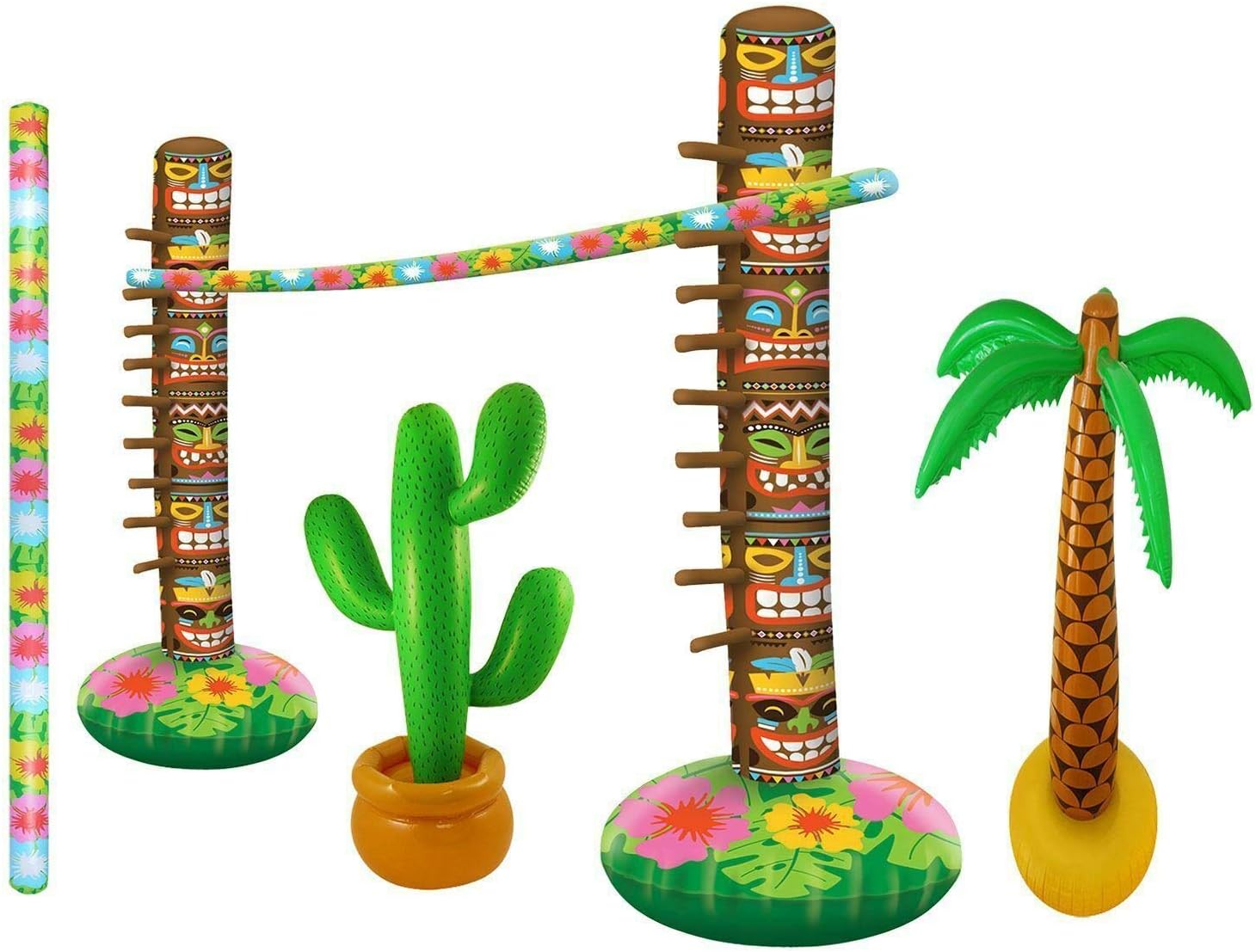 Hawaiian Inflatable Limbo Game Beach Luau or Pool Party Accessory Aire ...