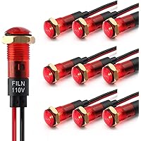 Amazon.com: FILN 10 Pcs 8MM(5/16'') Indicator Light 110v LED Indicator ...