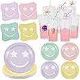 Amazon.com: Fuutreo 96 Pcs Preppy Smile Face Tableware Set Including ...