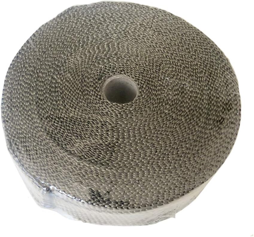 ARTR Titanium Lava Fiber 5CM x 15M Exhaust Header Heat Wrap Kit with ...