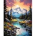 Amazon.com: TOCARE Mountains Paint by Numbers Kit for Adults Beginners ...