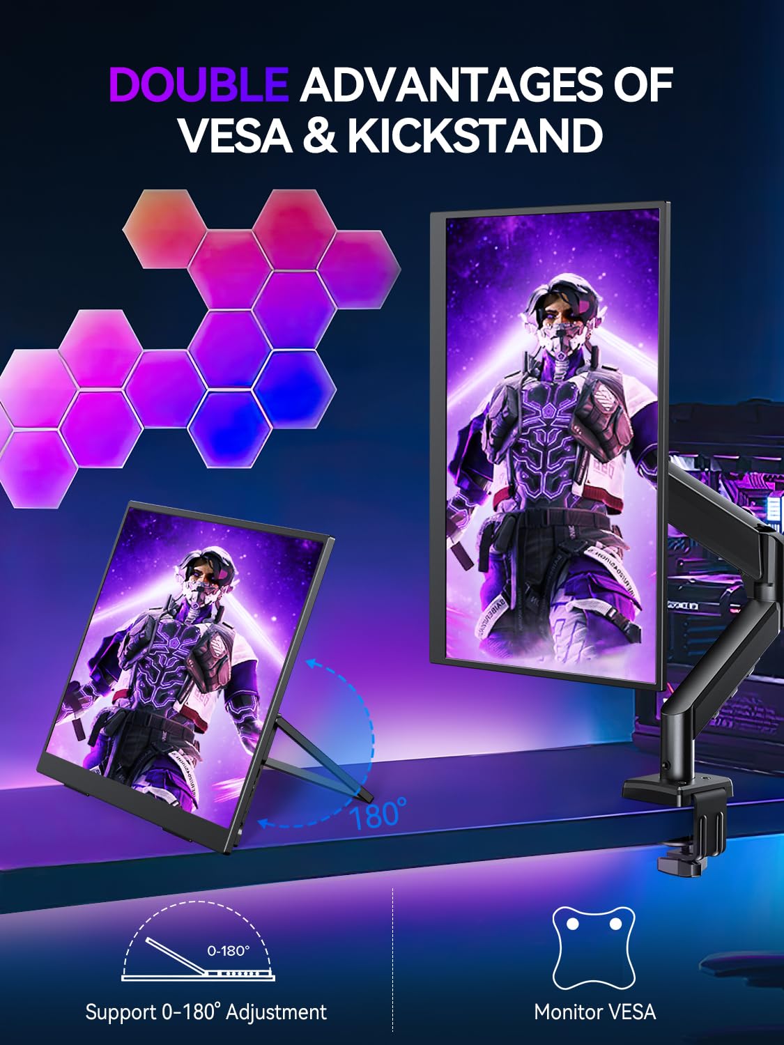 Mua UPERFECT QLED Portable Monitor 2K 144HZ 18'' 100% DCI-P3 500Nits w ...