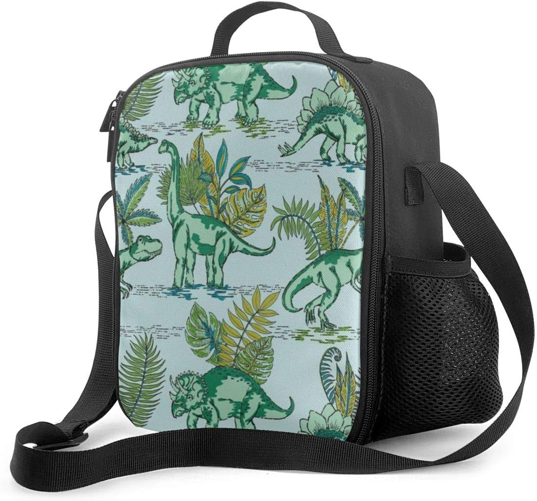 Dinosaur Toile Green Lunch Bag for Kids & Adult, heat preservation ...