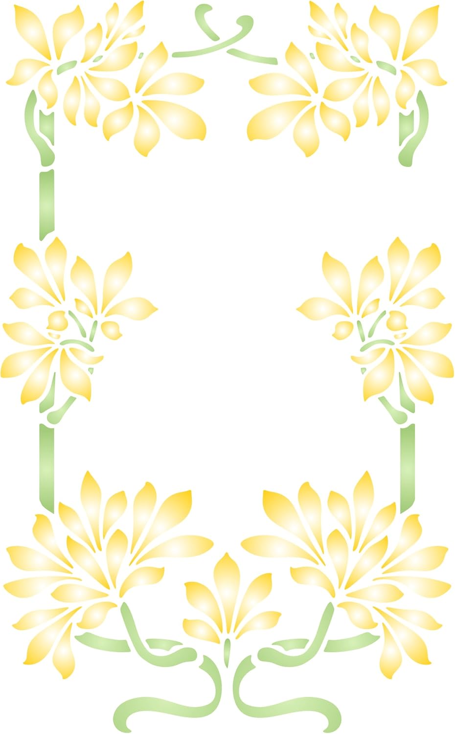 Flower Frame Stencil – 21.5 x 34cm (M) – Reusable Floral Frangipani ...
