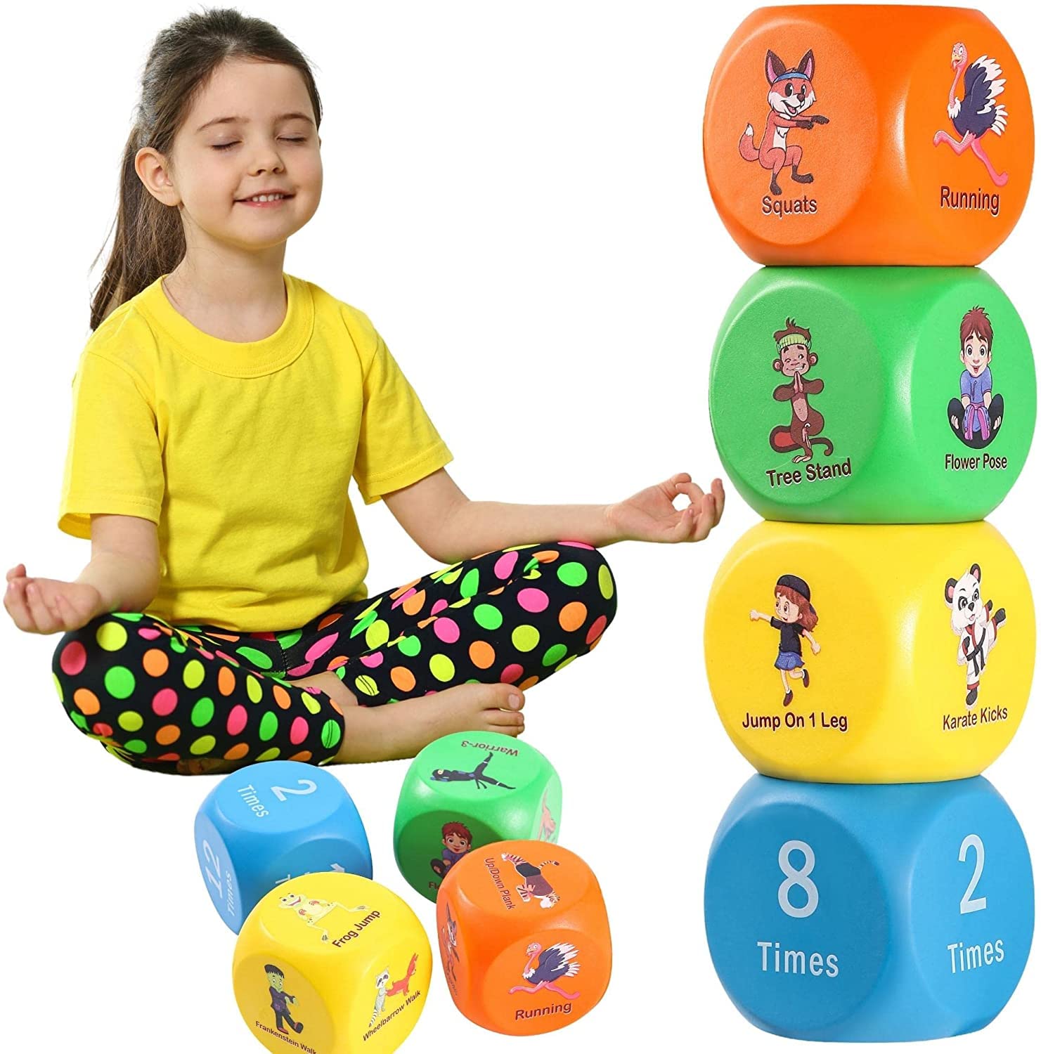 Mua Children's Yoga Dice Exercise Game - 6 Yoga Poses for Kids Plus 12 ...