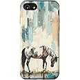 Amazon.com: iPhone SE (2020) / 7 / 8 Wild Horse Paint Western Rustic ...