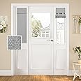 Amazon.com: HOMEIDEAS Blackout Linen Sidelight Curtains for Front Door ...