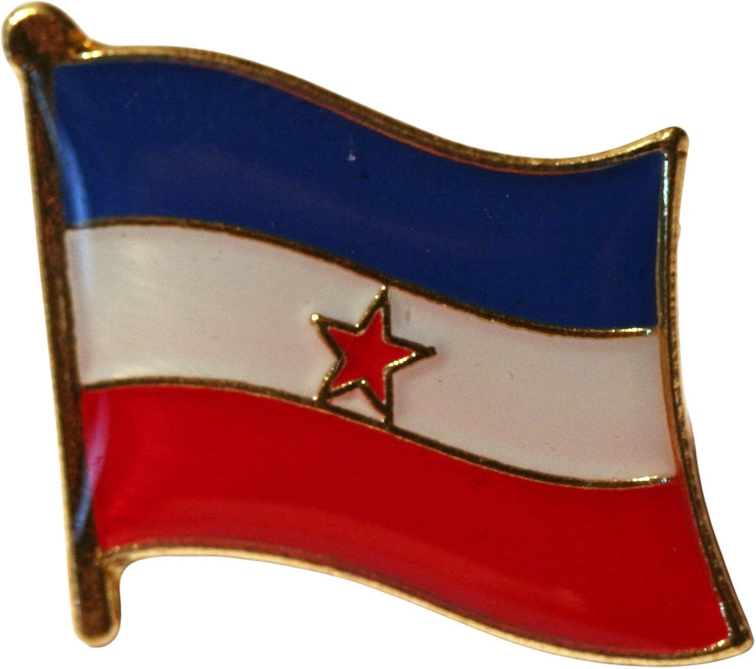 Yugoslavia Flag Pin Badge : Amazon.co.uk: Clothing