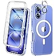 Amazon.com: BANLEA Magnetic for iPhone 16 Plus Case Full Body, Built-in Screen Protector, with ...
