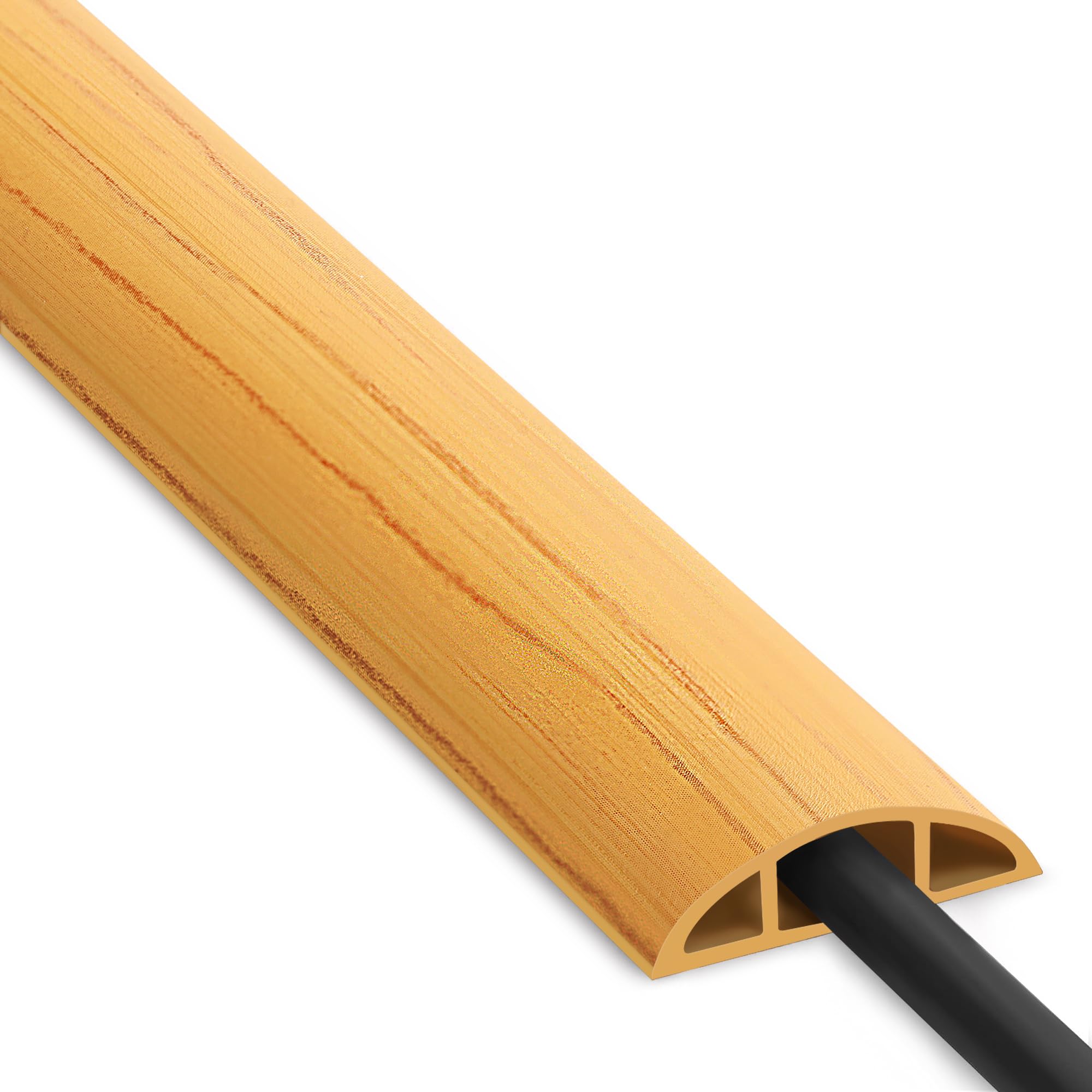 Floor Cord Cover 4ft, Cord Hider Floor Yellow Wood, Floor Cable ...